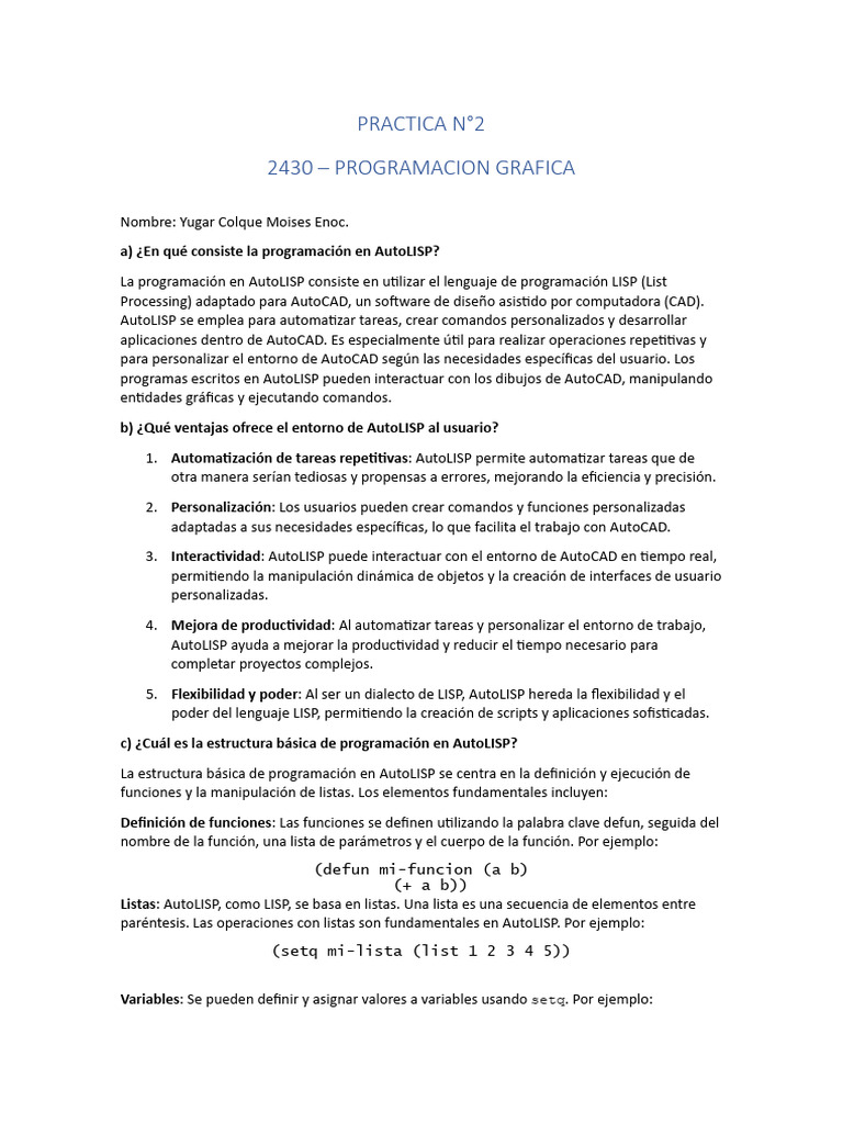 PRACTICA N2 2430 Prgraf | PDF | Lenguaje de programación | Programación de computadoras