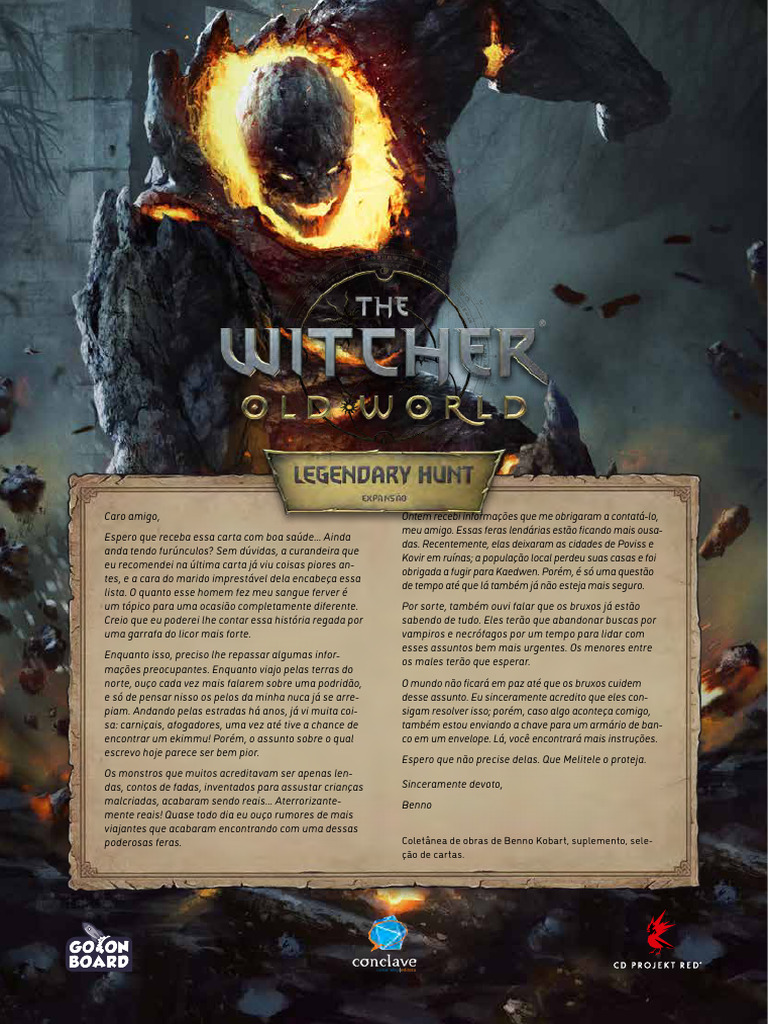 The Witcher Old Wor Manual Da Expansao Legendary 240570 | PDF