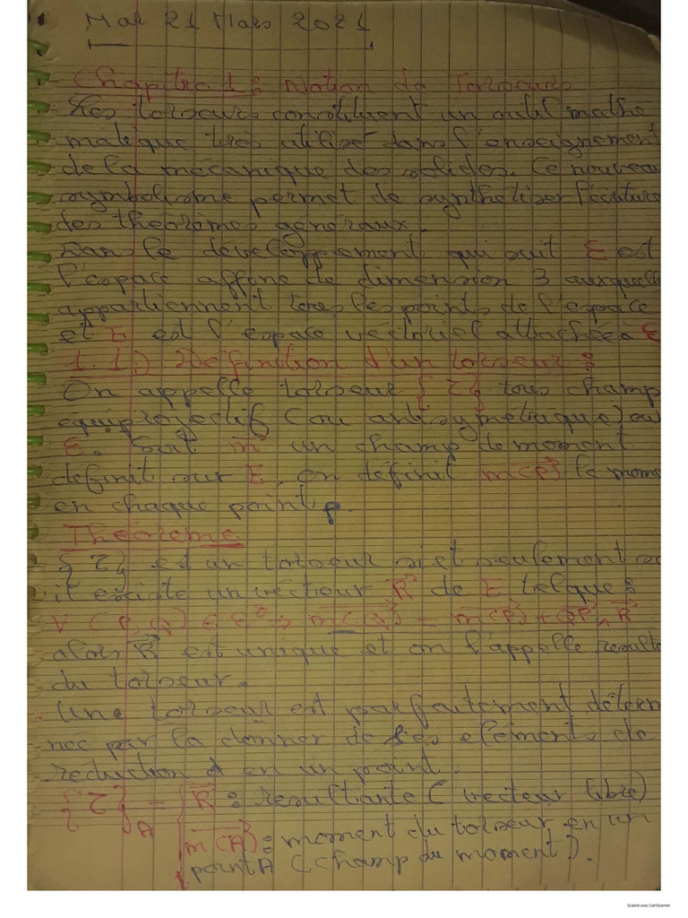 Cours Et TD Corrigé de La Mécanique Du Solide - 2 | PDF