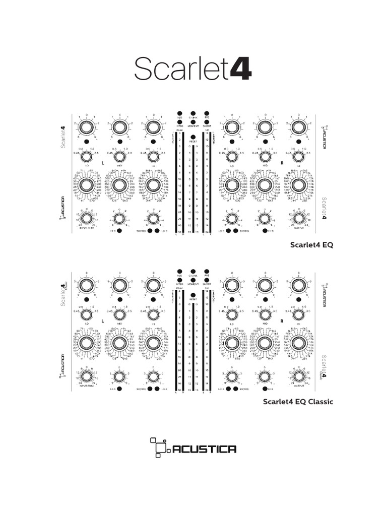 Acustica Audio - Scarlet 4 | PDF | Equalization (Audio) | Electronics