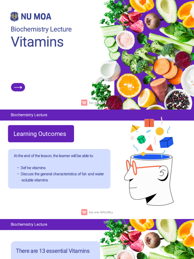 Essential Vitamins Overview and Functions | PDF | Vitamin | Vitamin D