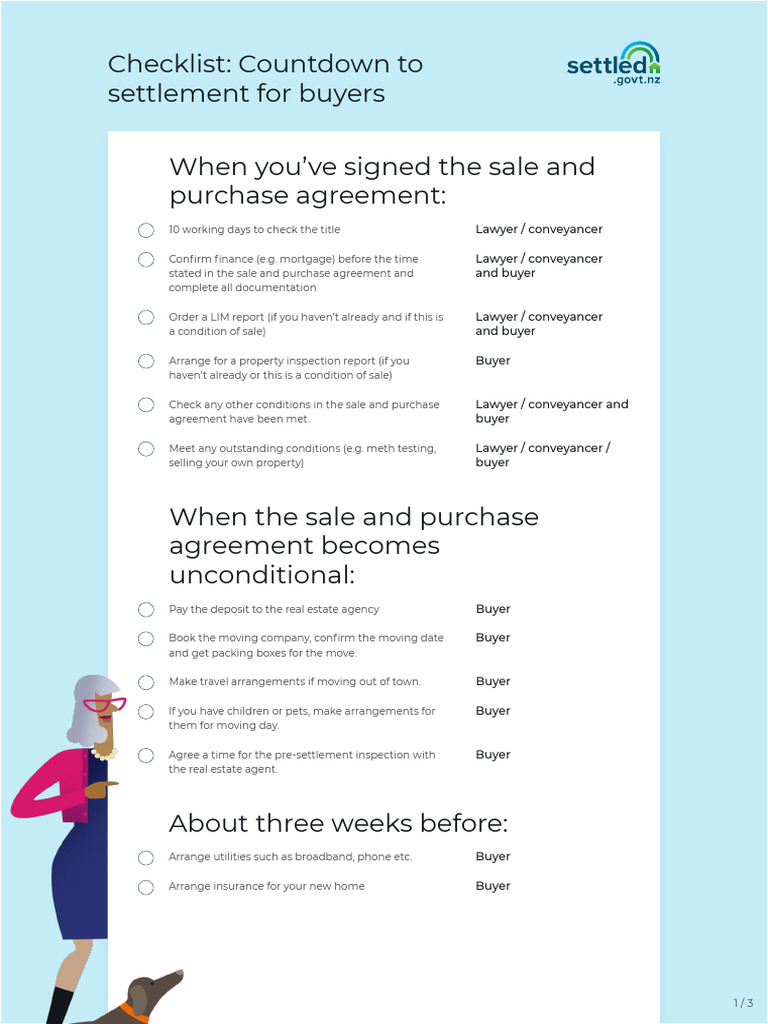 Checklist Settlement For Buyers | PDF | Mortgages | Procurement