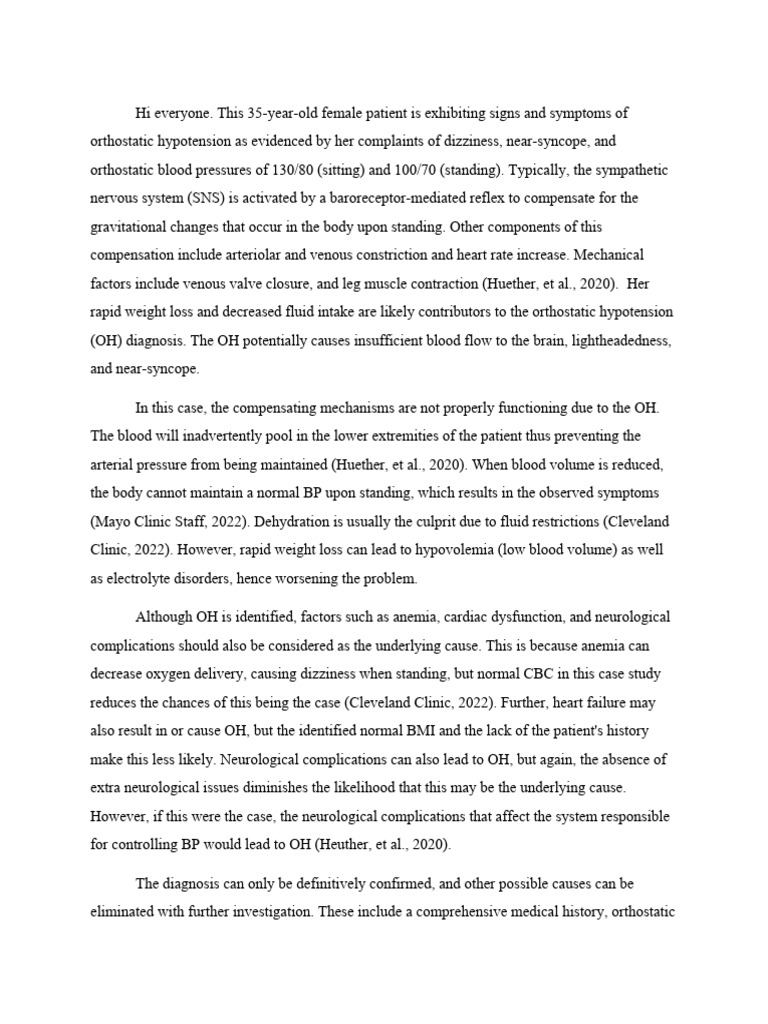 Dis 4resp Orthostatic HTN 82774426 | PDF | Physiology | Medicine