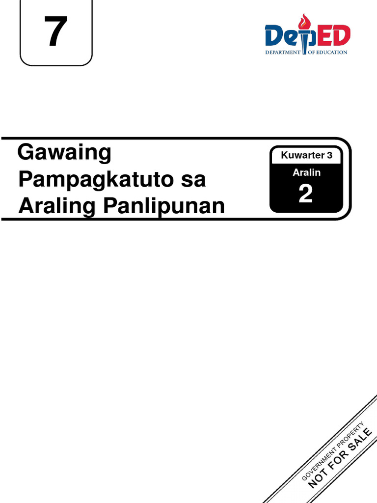 WS Q3 AP 7 Aralin 6 Linggo 6 | PDF