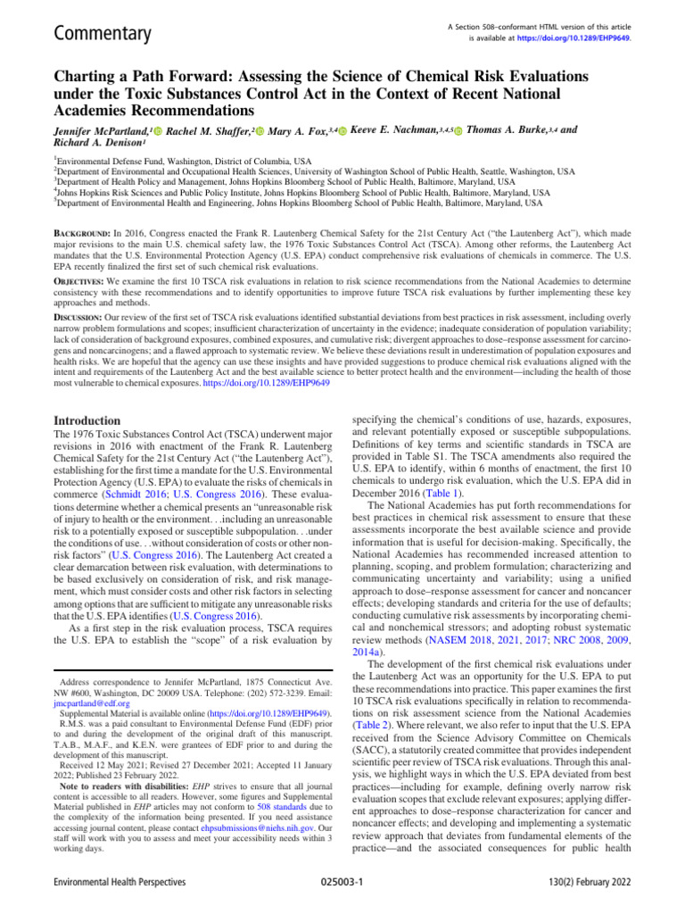 Commentary | PDF | Risk | Risk Assessment