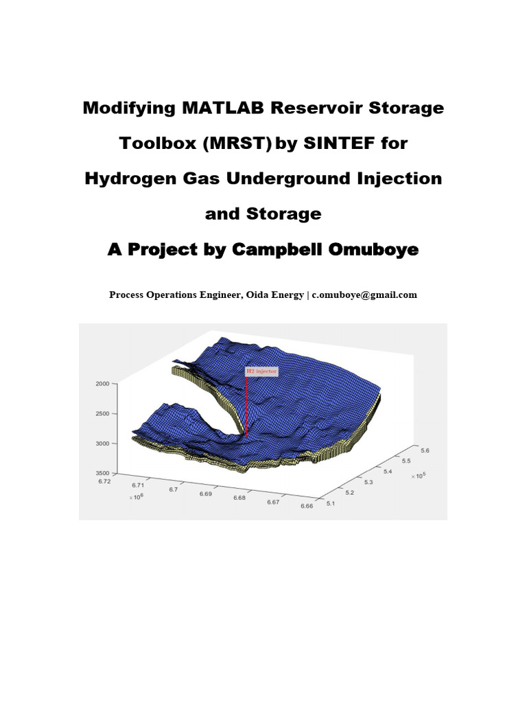 Modifying MATLAB Reservoir Storage Toolbox (MRST) by SINTEF For ...