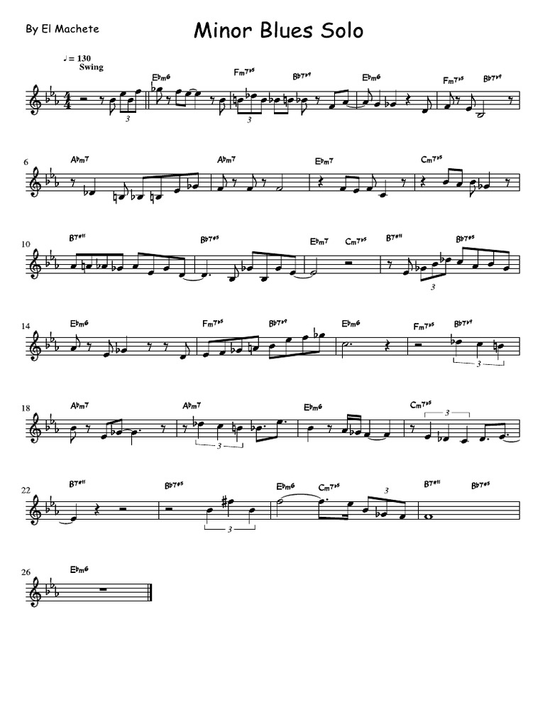 Minor Blues Solo | PDF