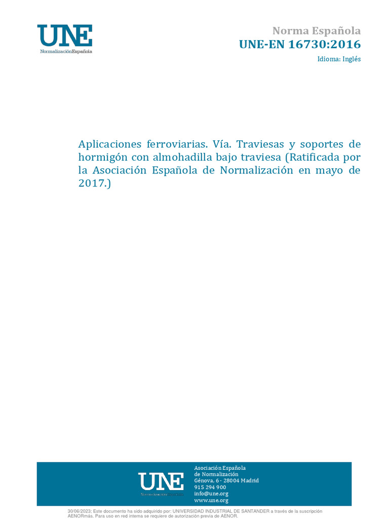 Normativa sobre traviesas de hormigón | PDF | Estandarización ...