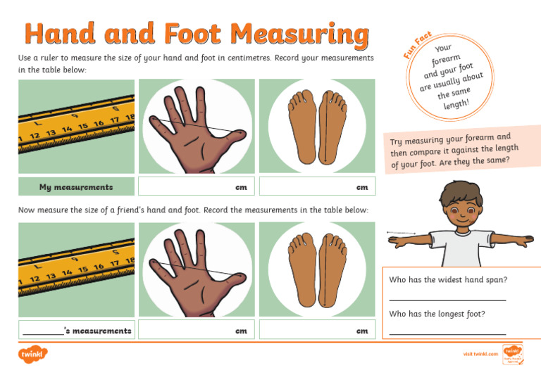 Measuring Body Parts | PDF | Length | Distance