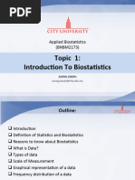 1 Introduction To Biostatistics | PDF | Level Of Measurement | Biostatistics