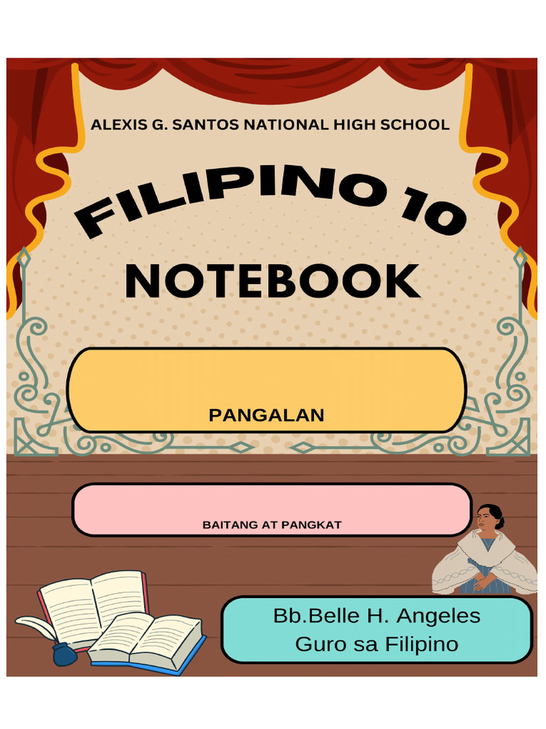 Filipino Notebook Cover | PDF