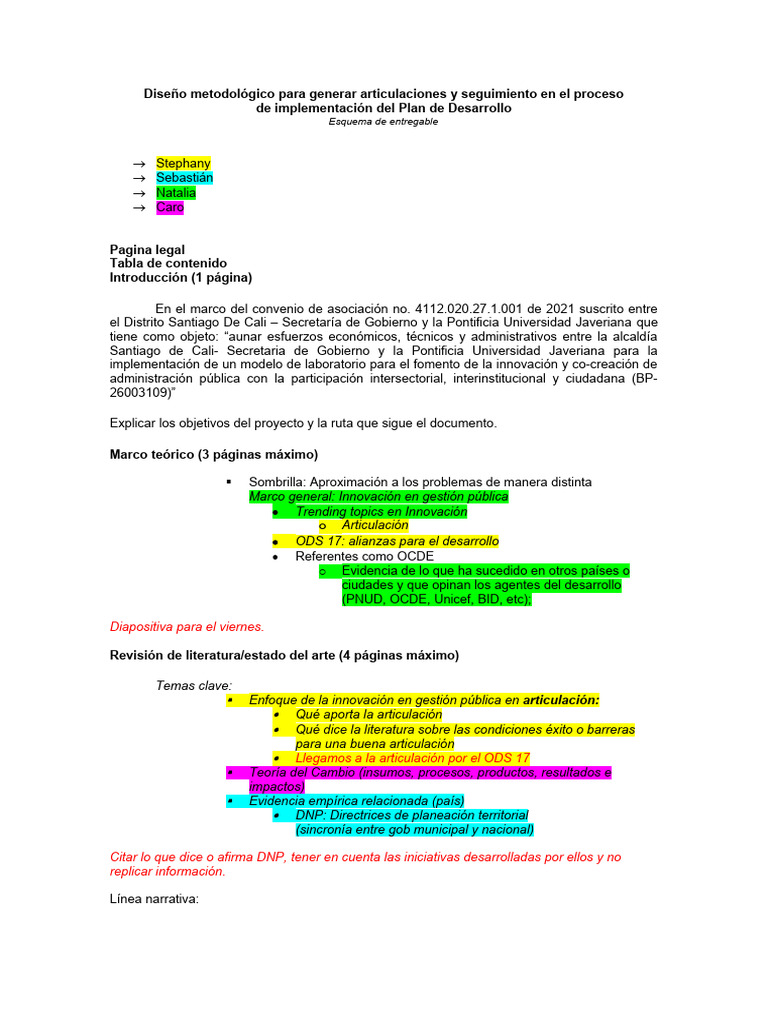 Esquema - Entregable 1 | PDF