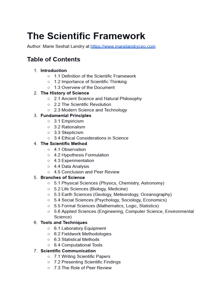 The Scientific Framework | PDF | Rationalism | Science