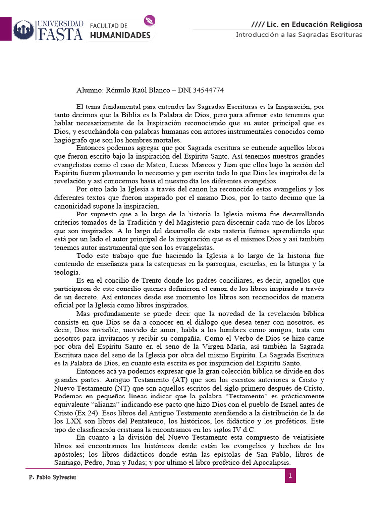Hoja Membretada - Intro Ssee | PDF | Biblia | espíritu Santo
