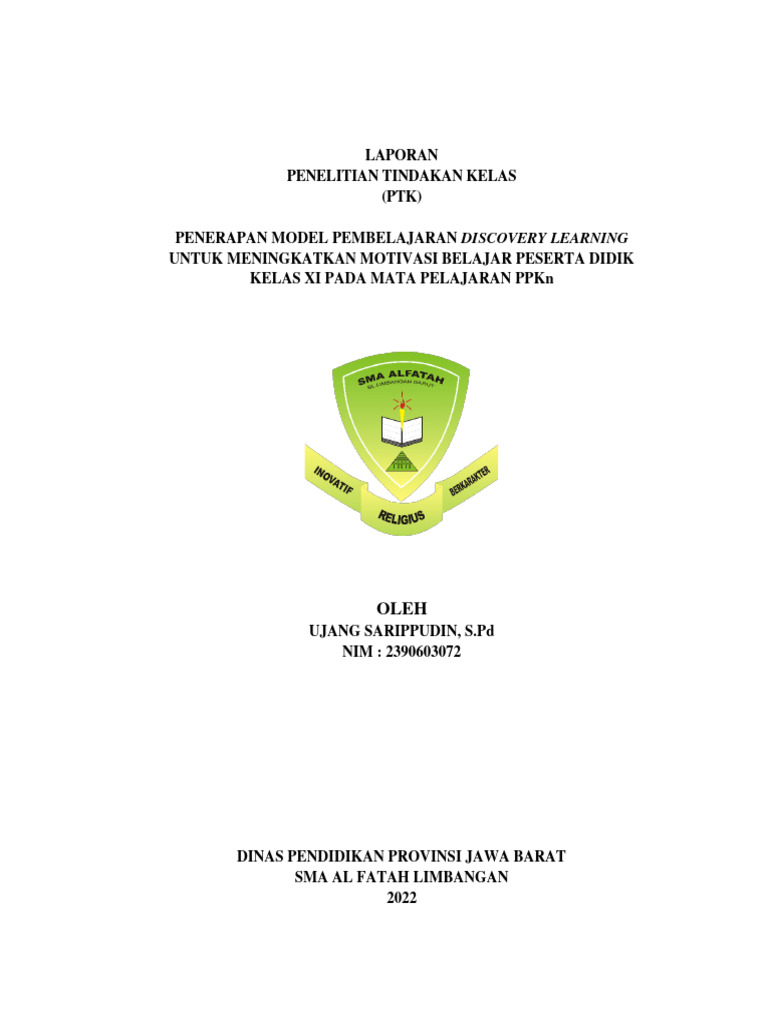 PTK - Penerapan Model Pembelajaran Discovery Learning | PDF