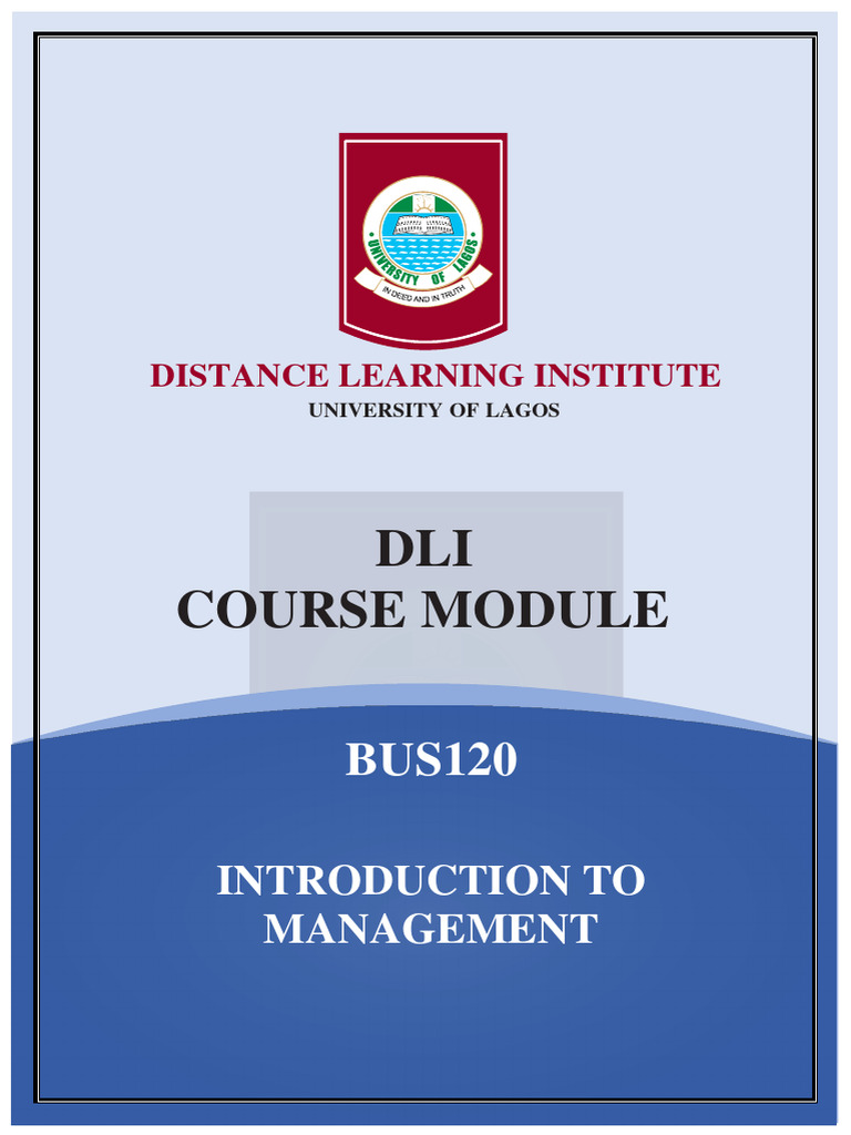 Bus 120 Introduction To Management - 231212 - 005416 | PDF | Learning ...
