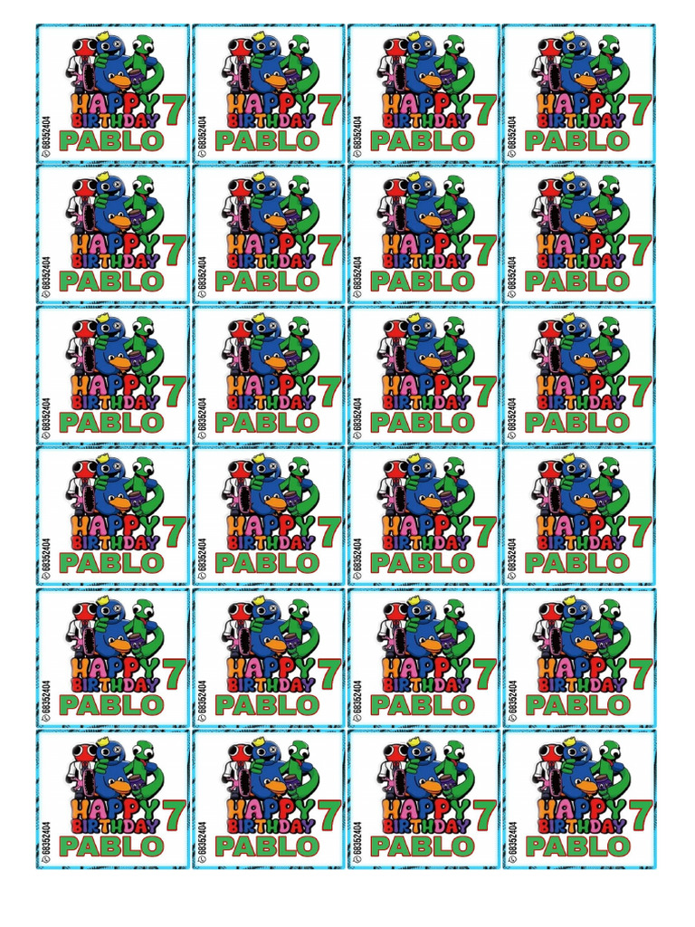 Pablo Rainbow Friends | PDF