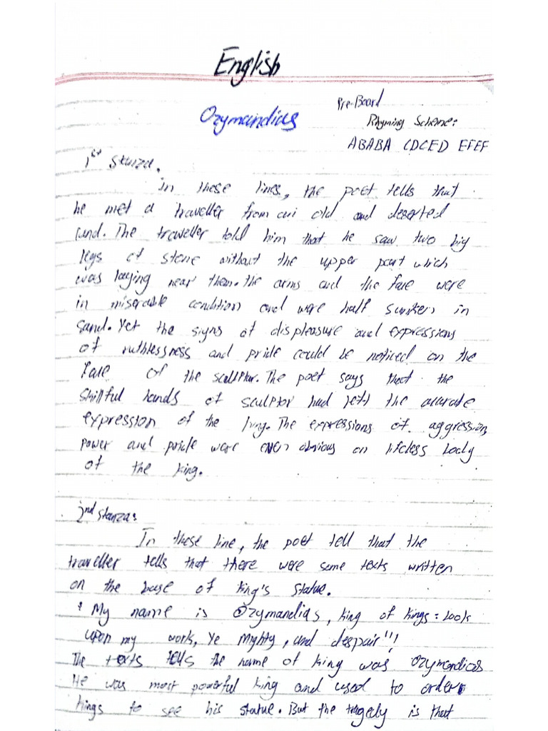 English Notes by Owais | PDF