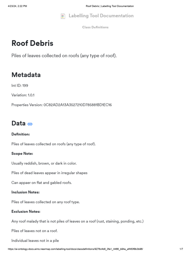 Roof Debris - Labelling Tool Documentation | PDF | Roof