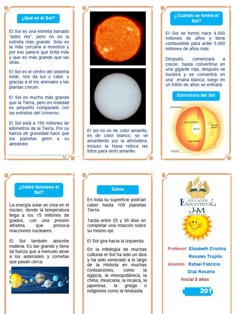 ¿Qué Es El Sol? ¿Cuándo Se Formó El Sol? | PDF | Dom | Estrellas