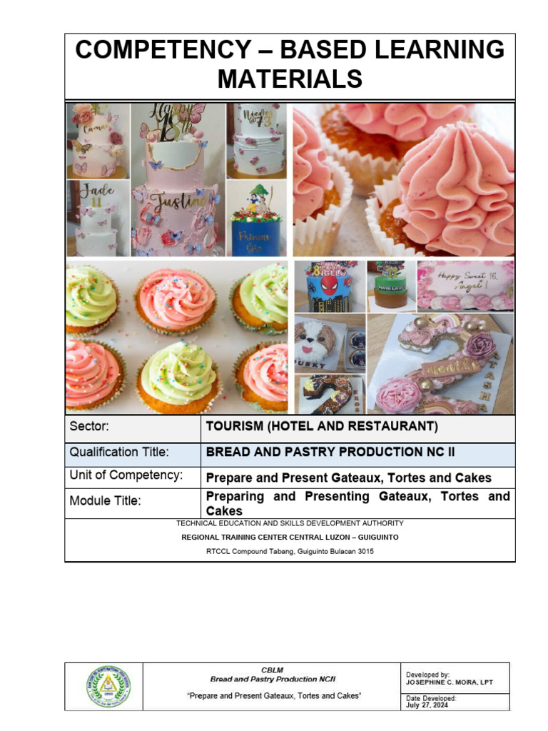 CBLM Mora, Josephine C. Bppncii Core#3 Sdocsjdm | PDF | Cakes | Baking