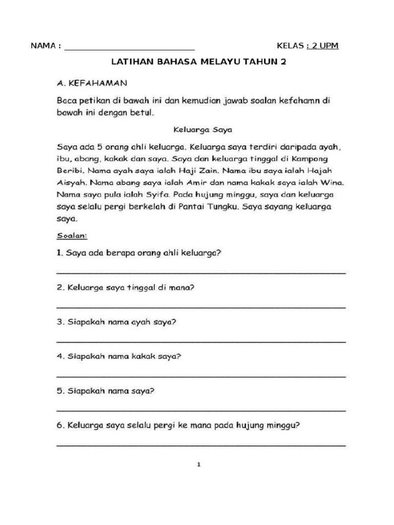 BM Latihan 1 | PDF
