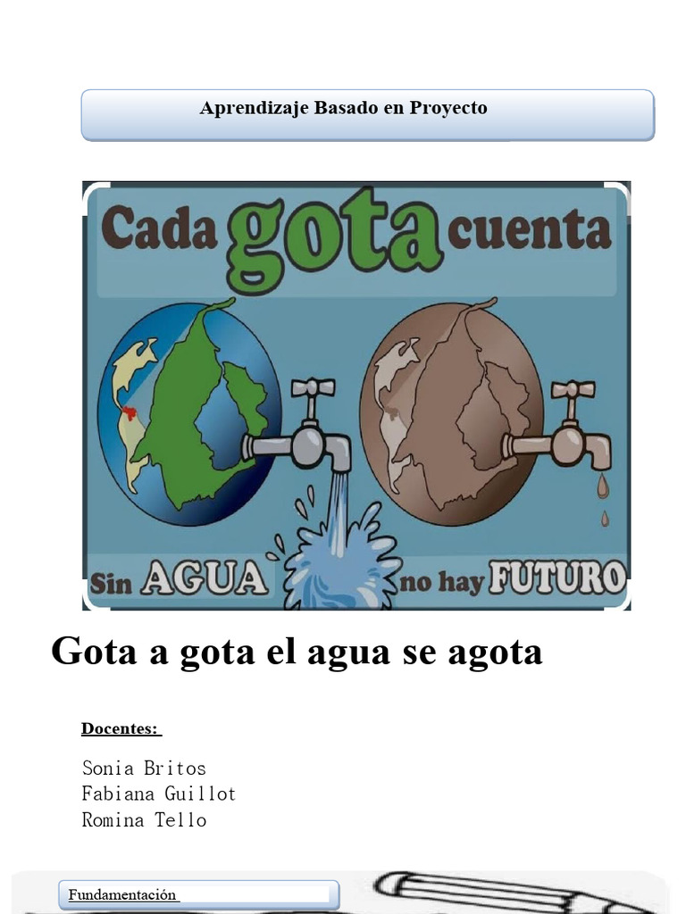 Gota A Gota El Agua Se Agota Abp | PDF | Comprensión lectora | Evaluación