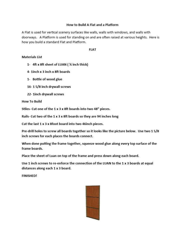 Build Flat and Platform for Scenery | PDF | Home & Garden