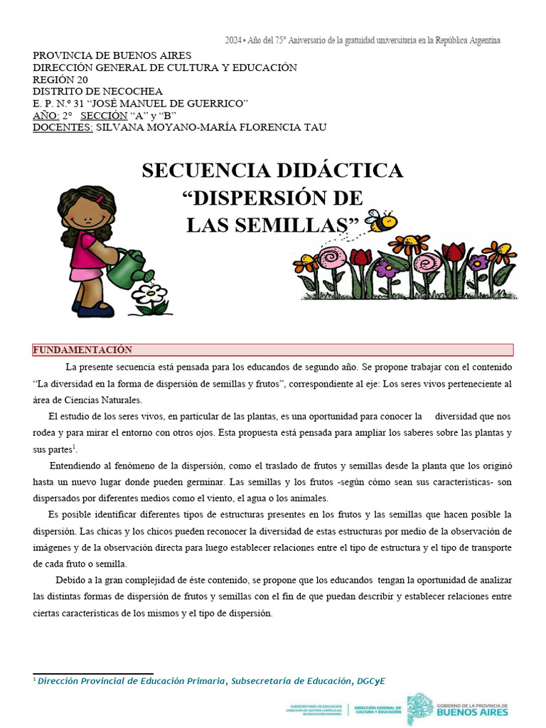 Dispersión de Semillas en Ciencias Naturales | PDF | Semilla | Plantas
