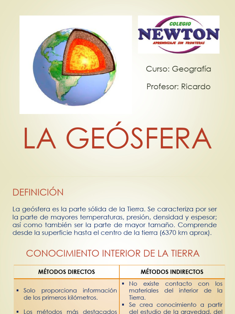 Estructura de la Geósfera Terrestre | PDF | Corteza (Geología) | Tierra