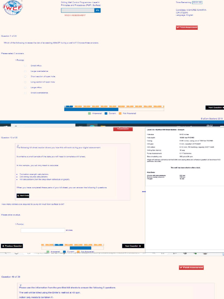 Iwcf Exam Instruction | PDF