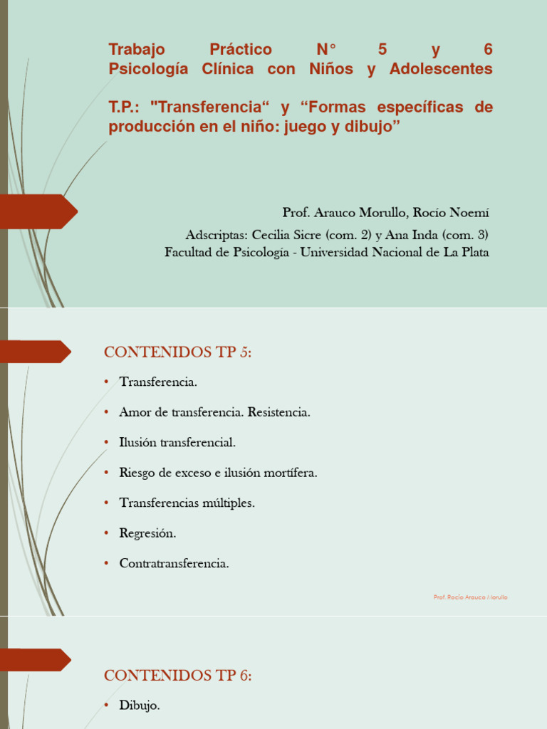 Power TP 5 y TP 6 Clase 24 de Agosto | PDF | Psicoanálisis | Psique (psicología)