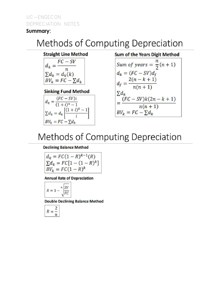 Depreciation Problem Set | PDF | Depreciation | Financial Economics