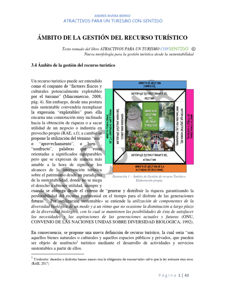Ámbito de Gestión Del Recurso Turístico | PDF | Turismo | Sustentabilidad
