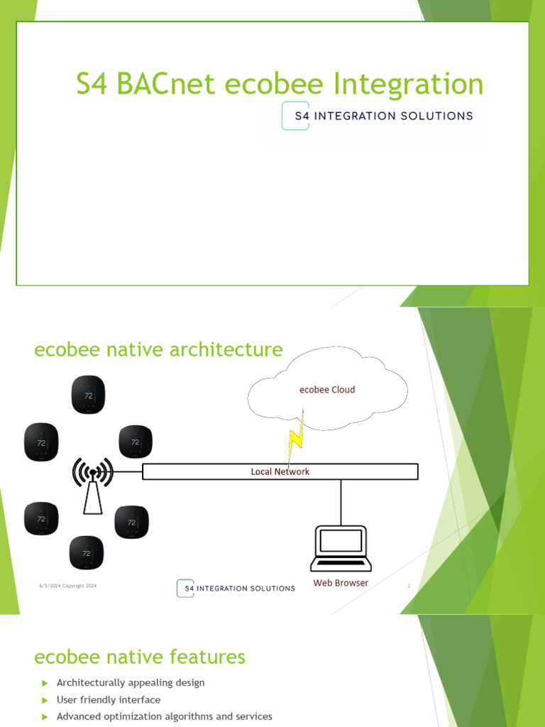 BACnet Ecobee Integration Presentation | PDF | Cloud Computing | Computer Networking