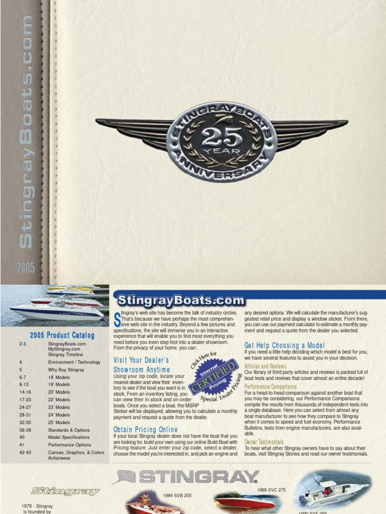 Stingray Boats 2005 Model Brochure | PDF | Recycling