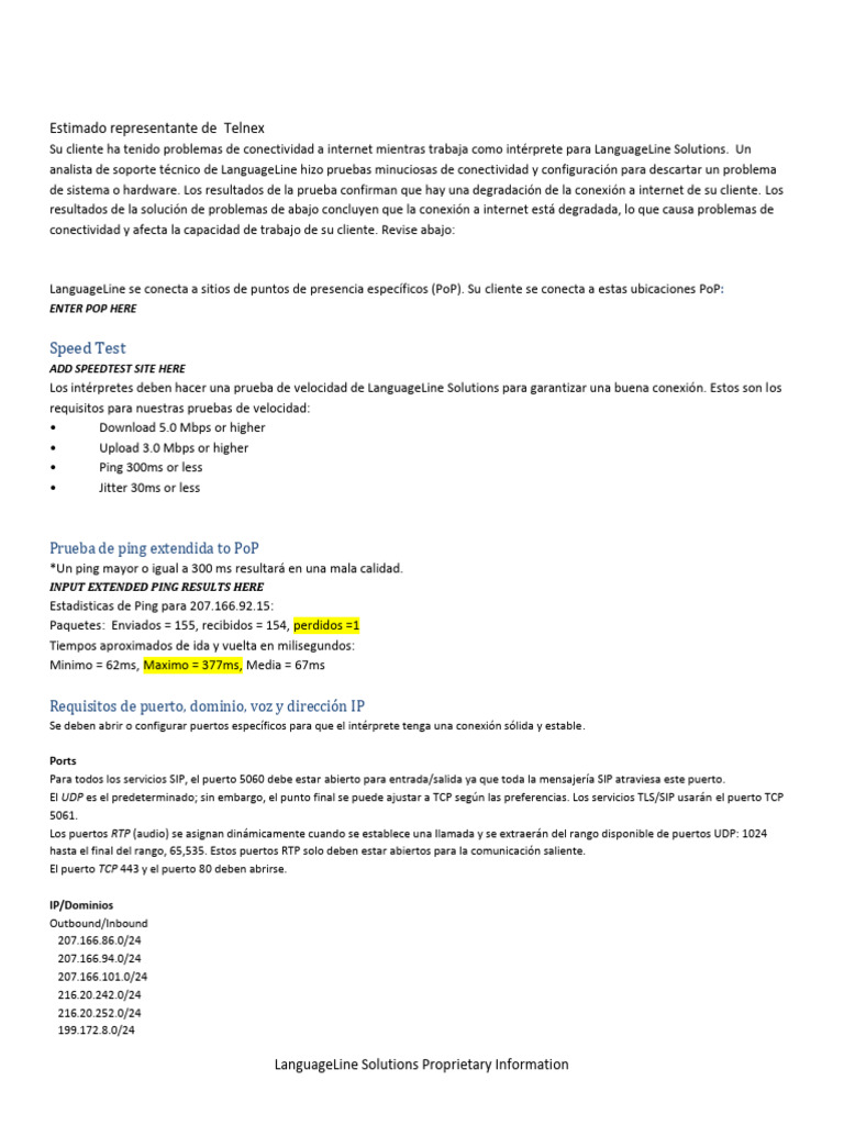 SPANISH ISP Communication | PDF | protocolo de Iniciacion de Sesion | Internet