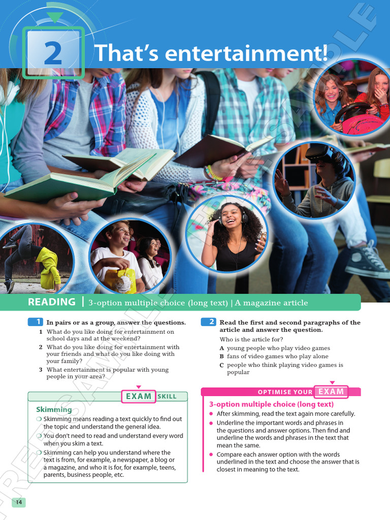 Optimise A2 SB Unit 2 | PDF | Entertainment | Linguistics