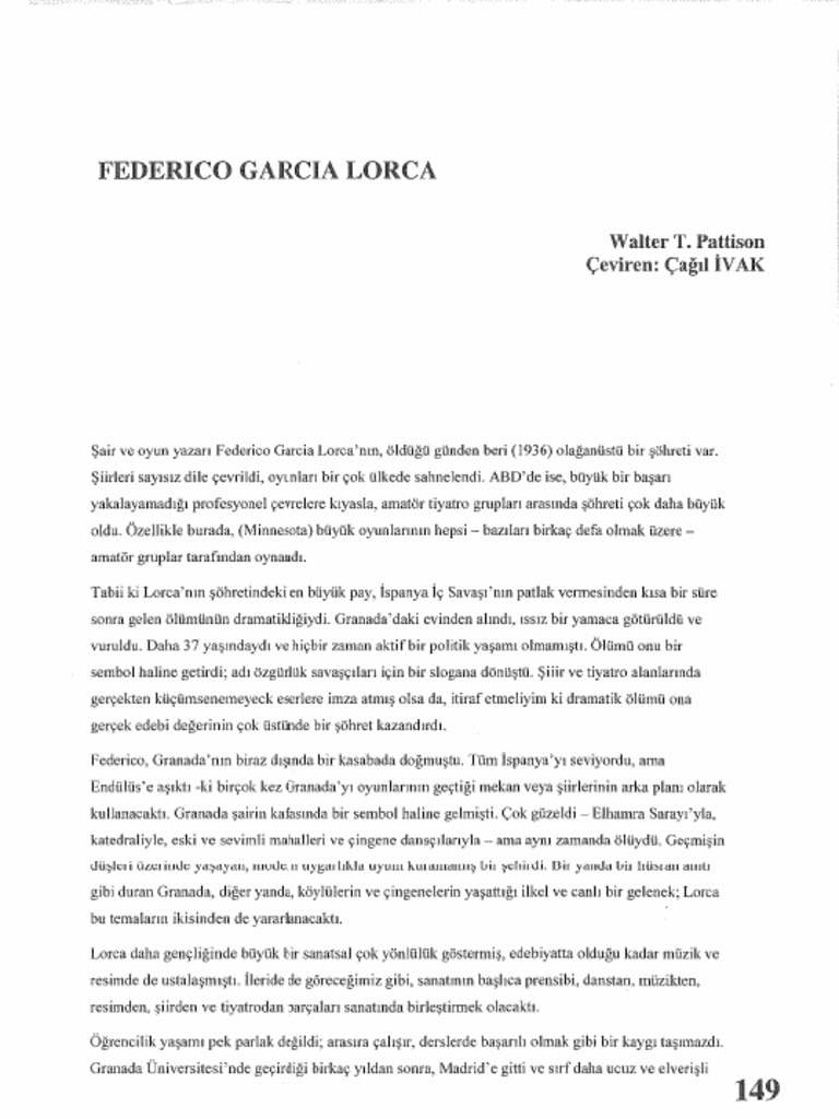Federico Garcia Lorca | PDF