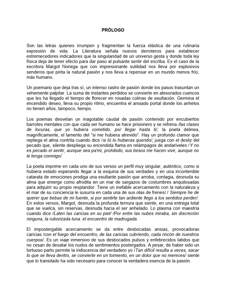 PRÓLOGO | PDF | Poesía