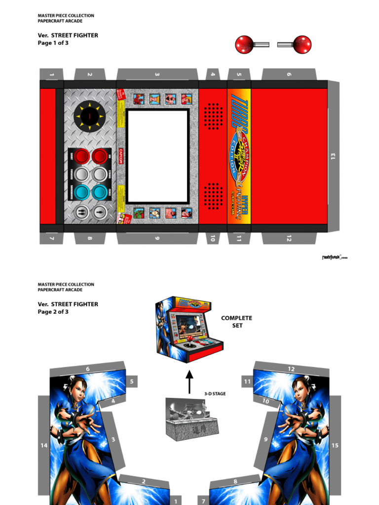 Mini Arcade Paper Models Paper Craft | PDF