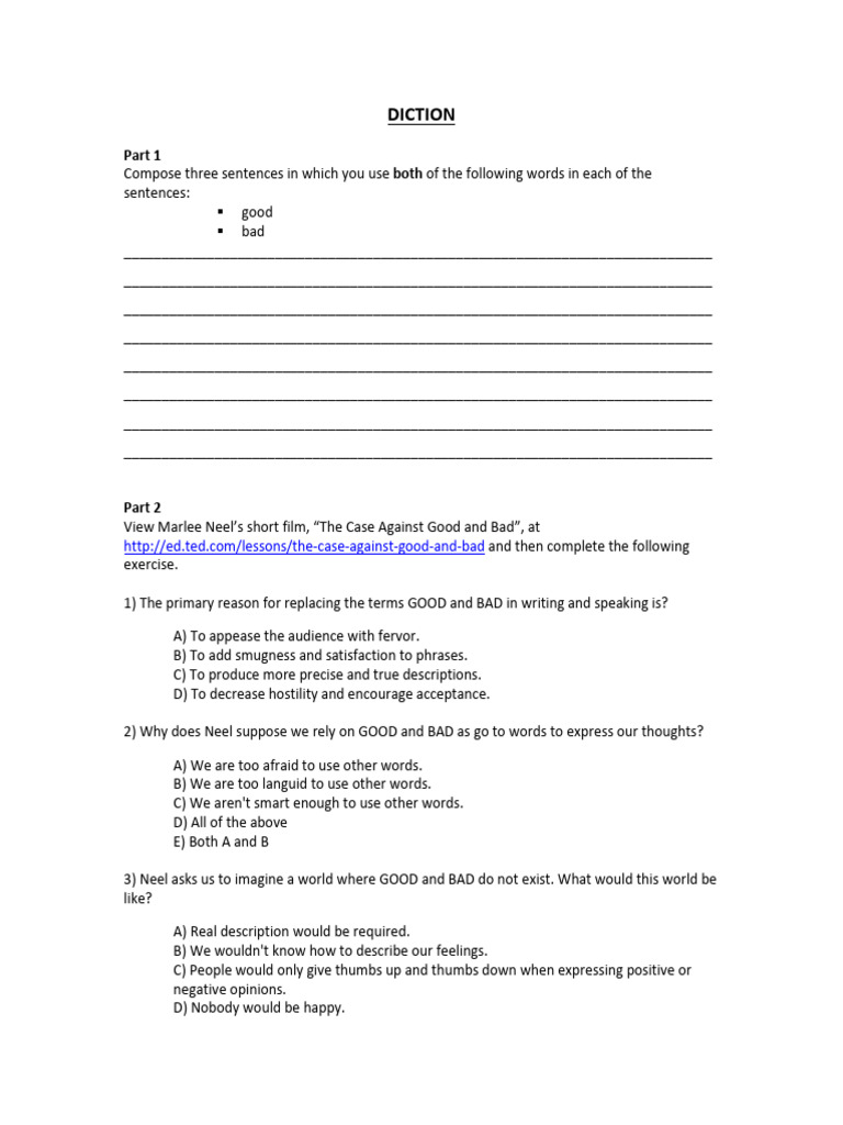 Improving Diction | PDF