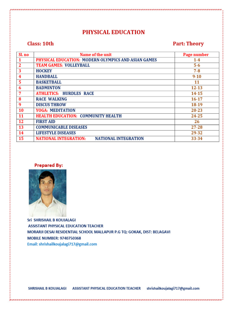 10th CLASS PHYSICAL EDUCATION NOTES | PDF | Cardiovascular Diseases ...