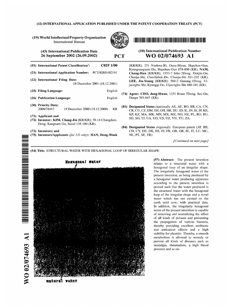Patent of Hexagonal Water | PDF