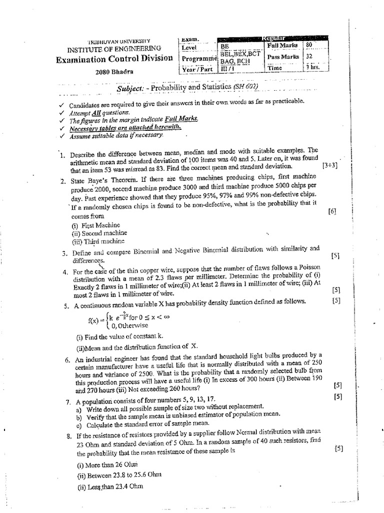 Probability and Statistics | PDF
