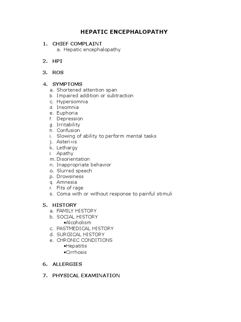 Hepatic Encephalopathy | PDF | Medical Specialties | Clinical Medicine