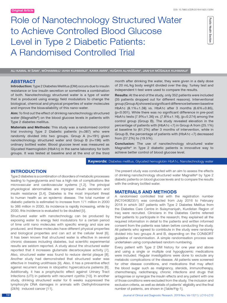 Nano Structured Water | PDF | Science & Mathematics | Computers