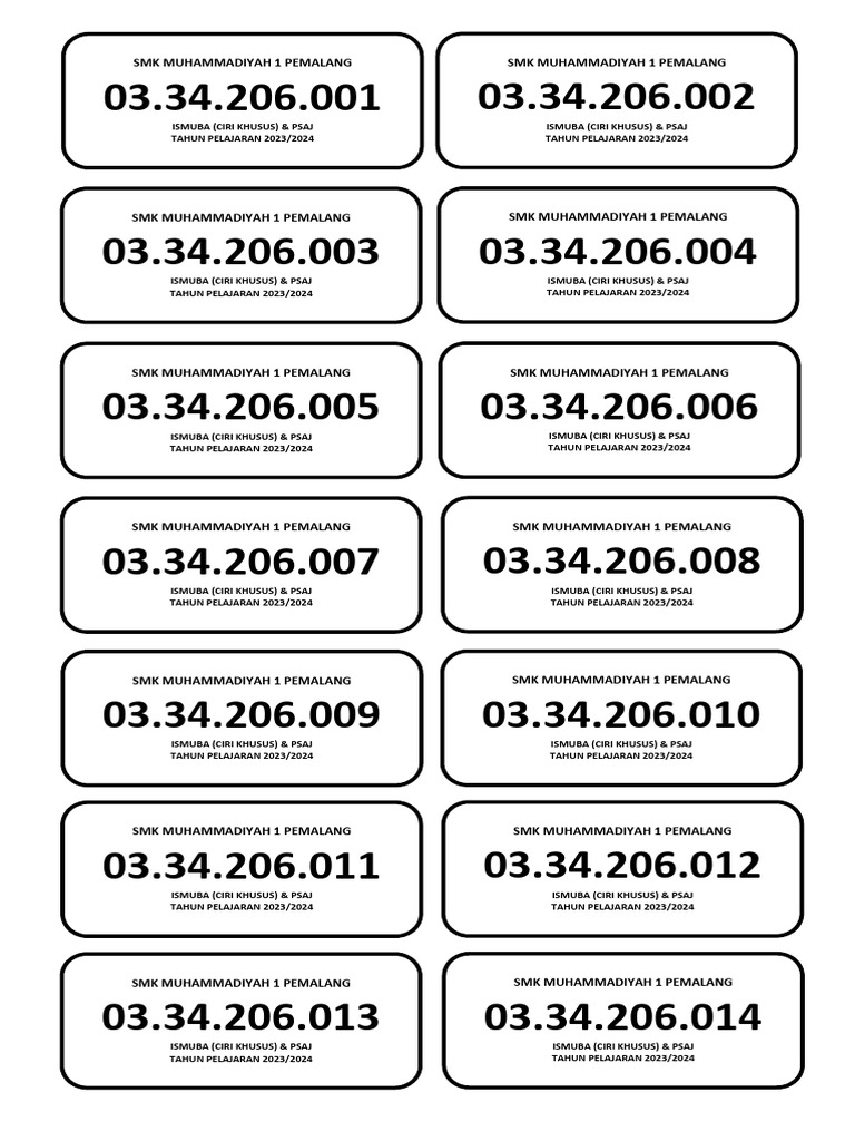 Nomor Meja Aas Genap | PDF