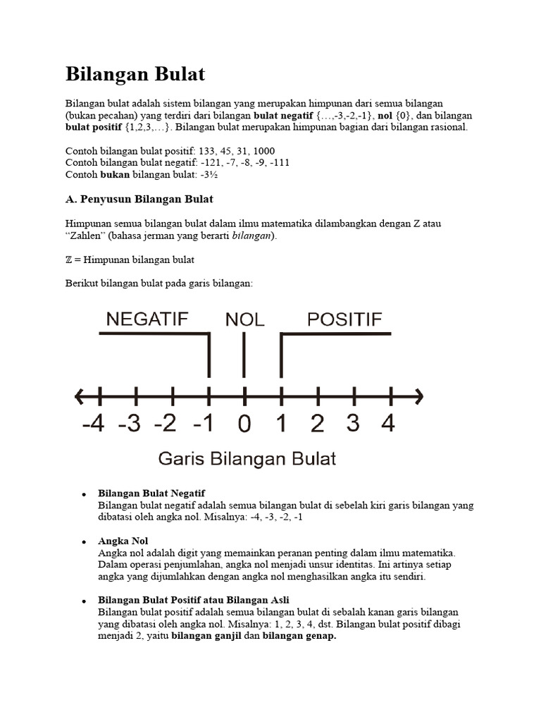 Bilangan Bulat | PDF