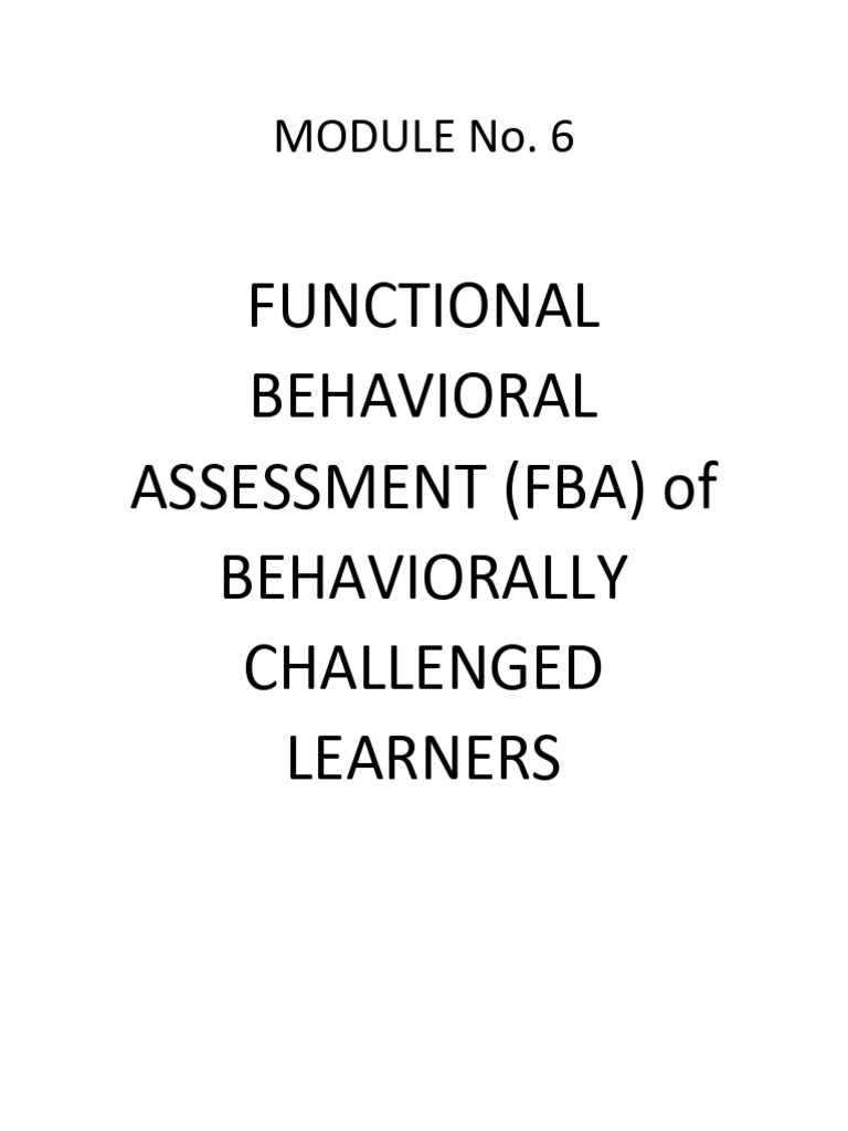 Behavioral Assessment | PDF | Learning | Classroom Management